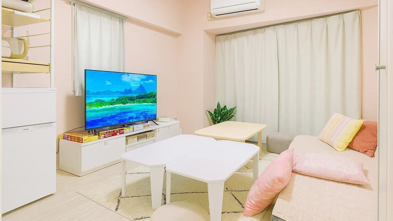 おうちデートや友達パーティーに最適！可愛くて落ち着く癒し空間！の写真1