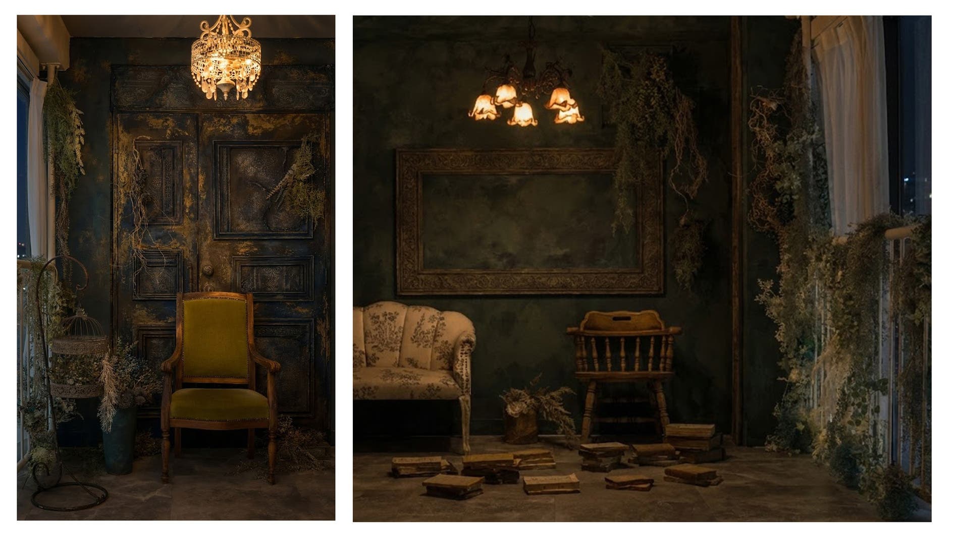 【エリックスタジオ】ダーク&クラシックの異世界空間！大きな窓も備えた廃墟風スタジオの写真16