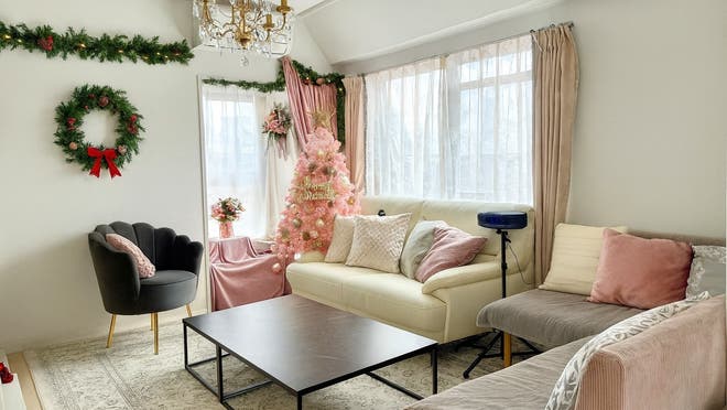 【エレメント京橋駅前🏰】クリスマスツリー🎄14名迄OK!広々2部屋◎120インチ高機能プロジェクター・撮影多数・女子会の写真1