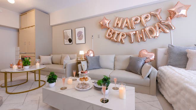 💓女子会/学生大人気✨大迫力100㌅鑑賞会/Switch🎥💫お子様連れ大歓迎👦ふわふわマットレス🤍飾付けバースデー🎂の写真5