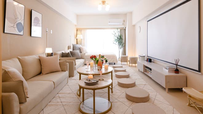 💓女子会/学生大人気✨大迫力100㌅鑑賞会/Switch🎥💫お子様連れ大歓迎👦ふわふわマットレス🤍飾付けバースデー🎂の写真14