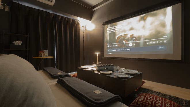 スペモ🎬駅徒歩4分🚶♀️プロジェクター🎦スクリーン🎞️映画鑑賞🍿ゲーム🎮️デート💖818_CINEMA大阪十三の写真1