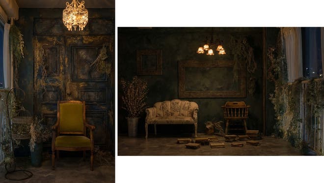 【エリックスタジオ】ダーク&クラシックの異世界空間!大きな窓も備えた廃墟風スタジオの写真16