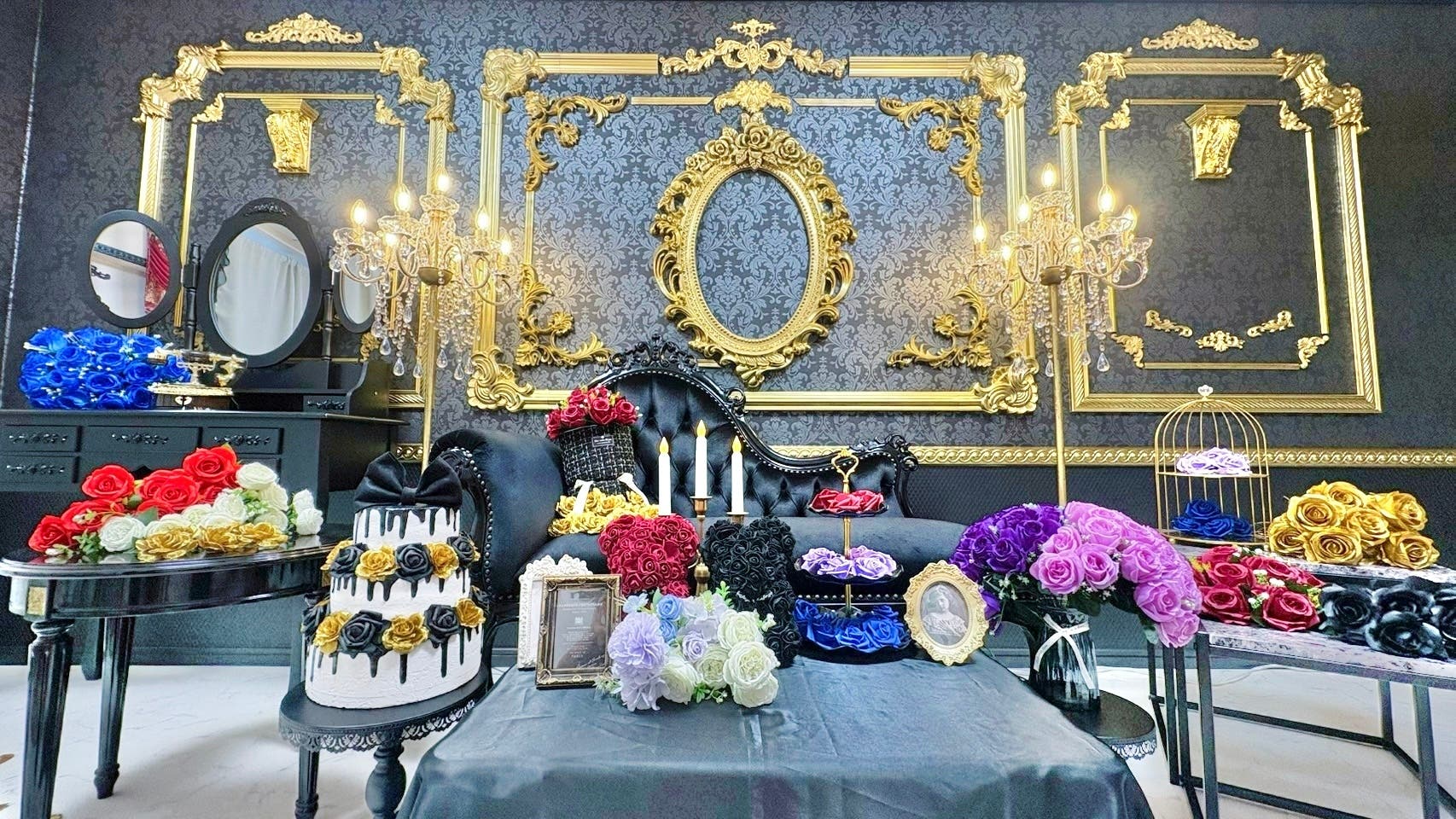 【2026年1月15日開店!！】博多／💜黒×ゴシック×姫系撮影スタジオ💜／推し活／生誕祭／コスプレ／モデル撮影／商用の写真1