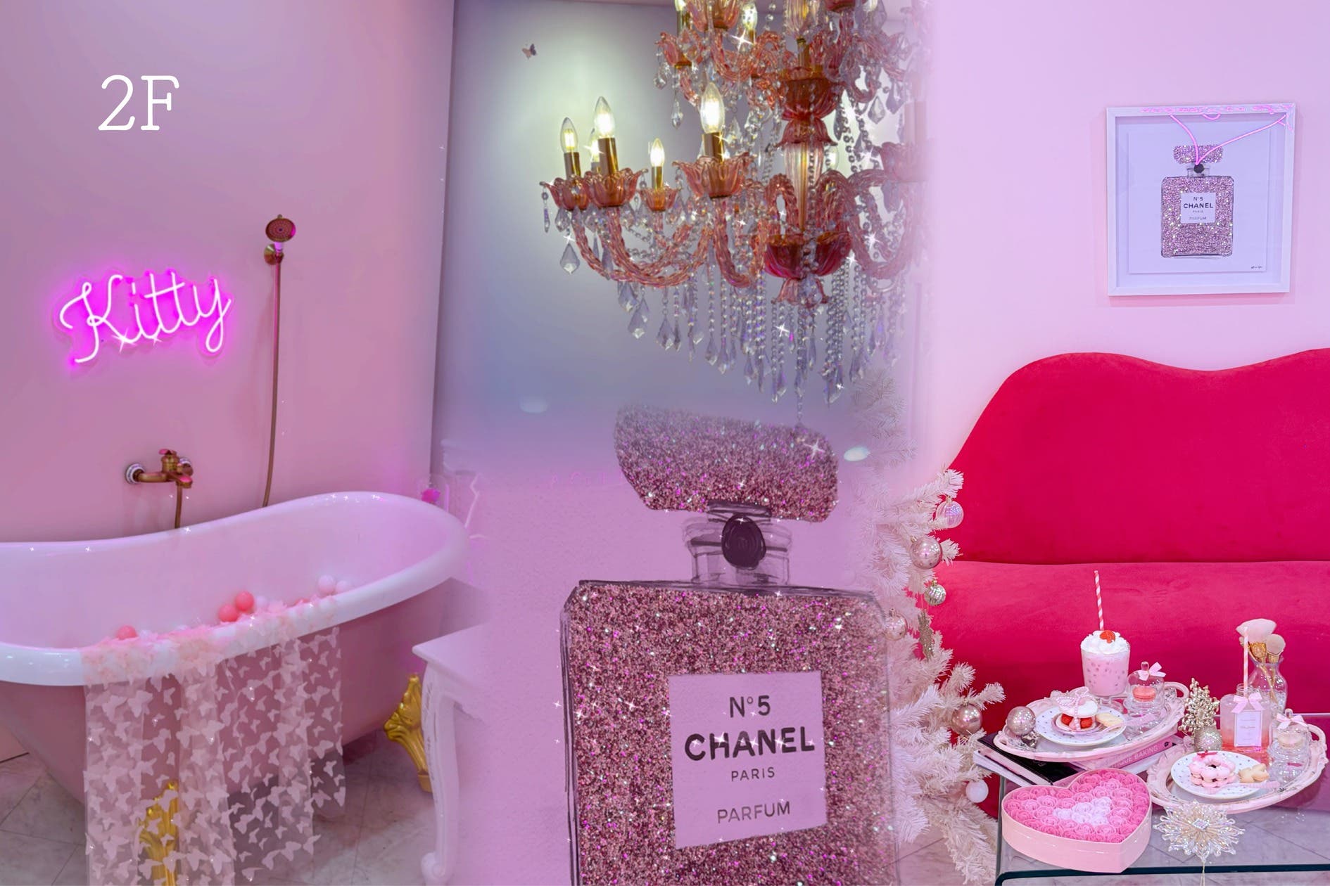 お姫様みたいなキラキラピンク可愛いカフェ＆スタジオ💗撮影会・推し活・コスプレ・ポップアップ🎀大阪・玉造・森ノ宮の写真3