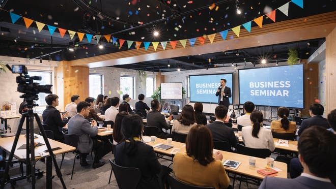 #エヌティGoburin2nd【新宿区/新宿駅】駅2分/新年会/歓送迎会🎉席数84立食90飲食/120㌅画面/会議/セミナーの写真1