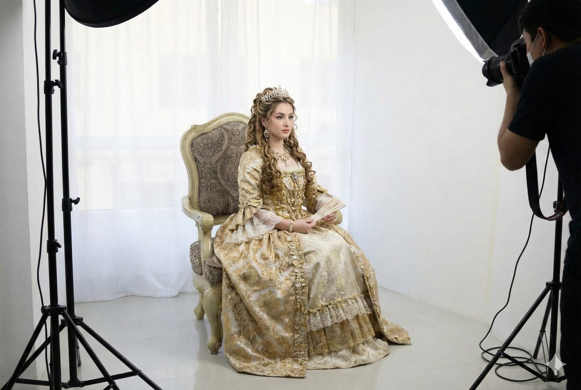 ストロボ等使用無料! カメラ一つで撮影が出来る本格フォトスタジオ!白ホリ背景紙・10パターンの無料背景布無料提供!路面店!の写真8