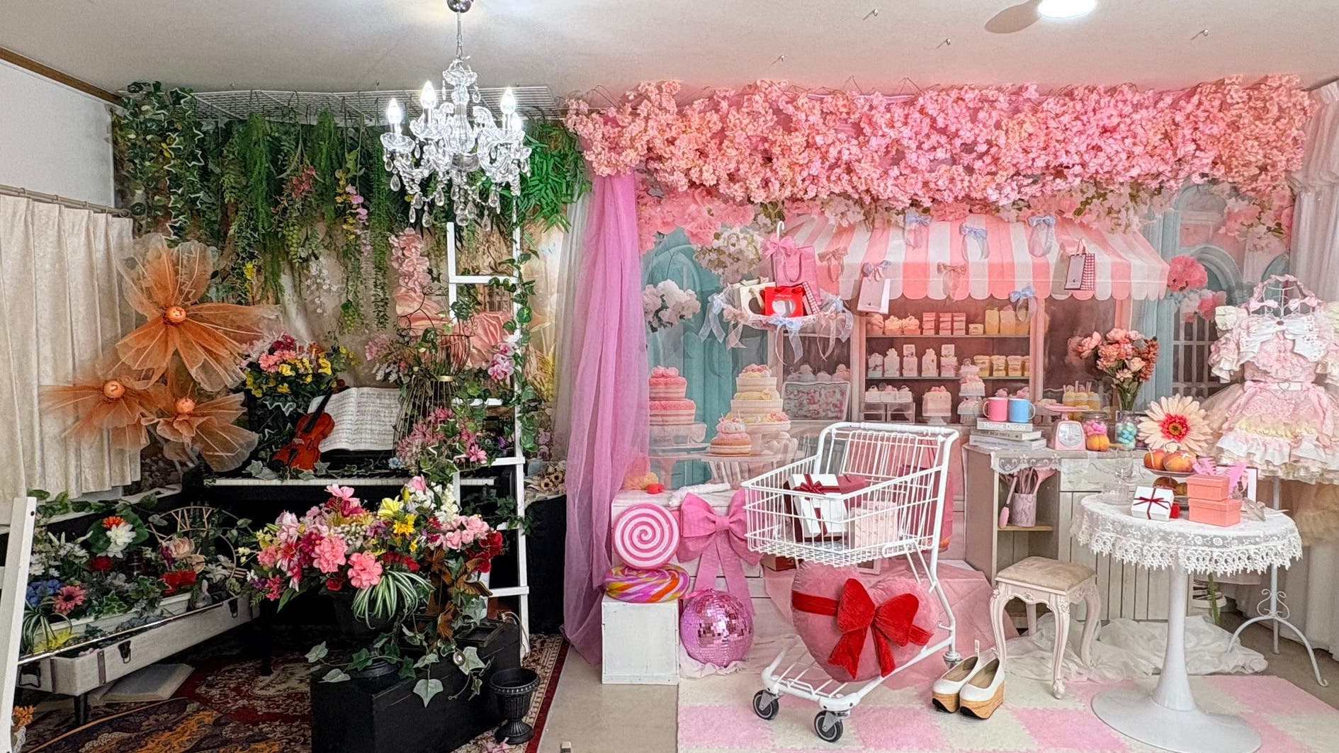 ドライフラワーに囲まれた天蓋ベットのあるスタジオ！の写真2