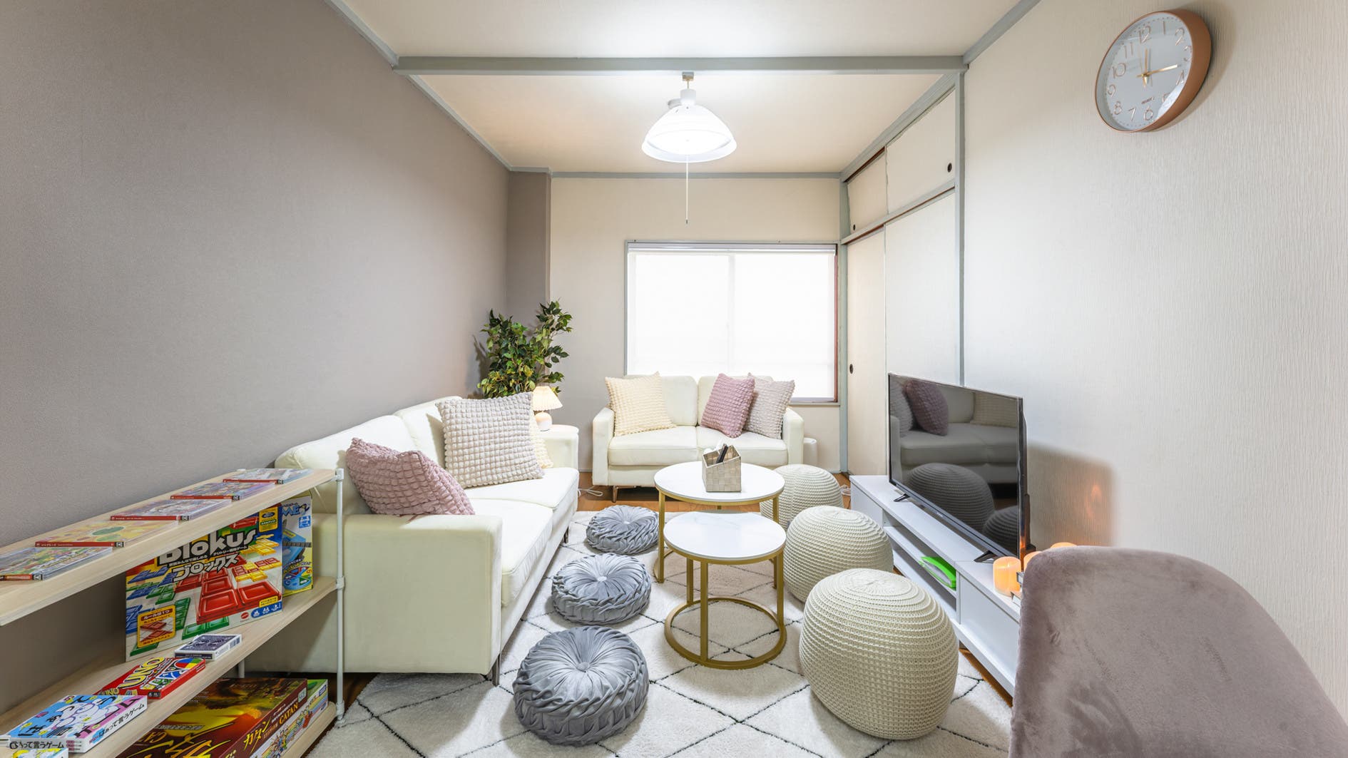 🎀韓国カフェ風💓天六3分✨12名OK🤍推し活女子会📸24h🌙2次会◎セブン10秒🏪WiFi📶映え空間×大画面📺の写真1