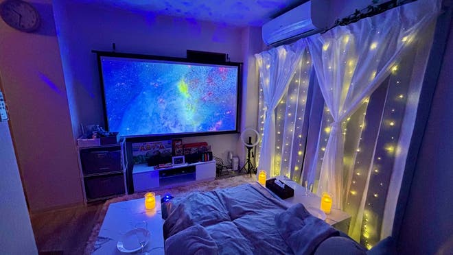 24時間利用可❣️淡路駅2分🔥80㌅スクリーンでマイ映画館🎞️ドルビー音質♬ソファでごろりん🌟の写真2