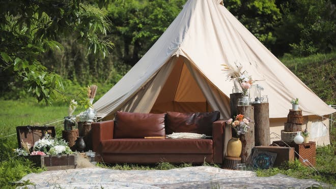 東京でキャンプやグランピング風な屋外撮影スタジオの写真1