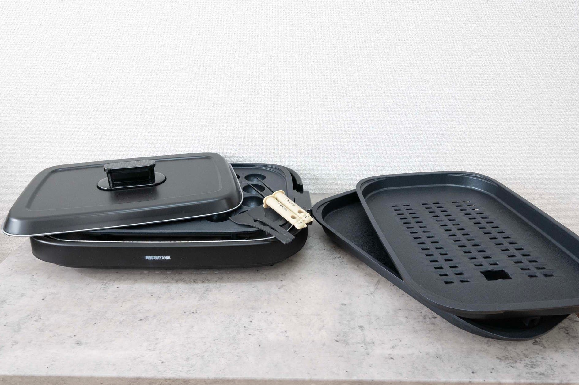 ③多機能ホットプレート：プレート3種（網焼き肉・平面・たこ焼き）の画像1