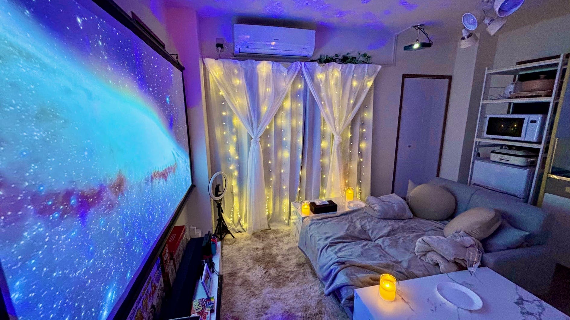 24時間利用可❣️淡路駅２分🔥80㌅スクリーンでマイ映画館🎞️ドルビー音質♬ソファでごろりん🌟の写真6