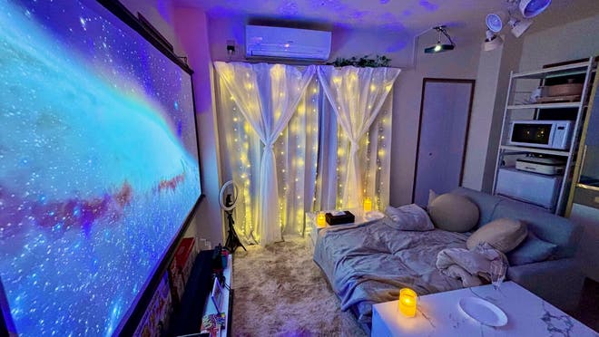 24時間利用可❣️淡路駅2分🔥80㌅スクリーンでマイ映画館🎞️ドルビー音質♬ソファでごろりん🌟の写真6