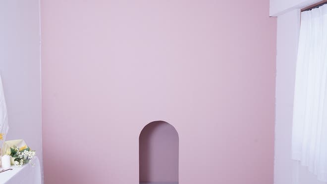 【大曽根駅徒歩2分】グレー塗り壁風+ピンクアーチ背景、白ホリ背景紙、クロマキー合成グリーンバック、子ども撮影に人気の写真8