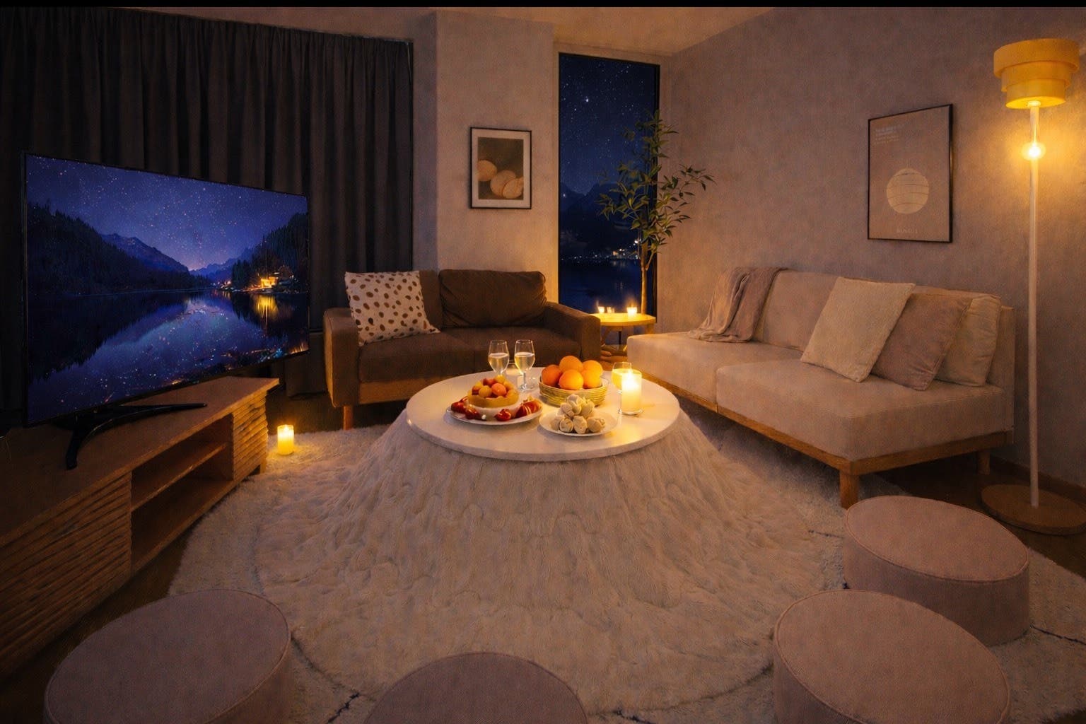 【冬限定】四条/烏丸駅3分🚃こたつで語ろう女子会ルーム🍊お買い物後にそのまま集合🎉ゲーム🎮映画📺️💕デートに最適✨️の写真3