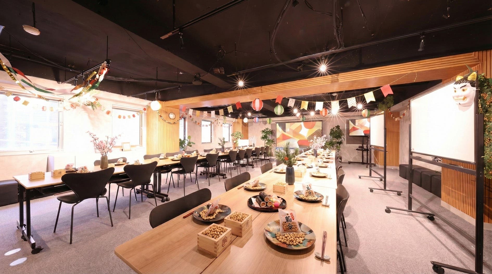 #エヌティGoburin2nd【新宿駅/新宿区】駅2分/節分👹歓送迎会🎉席数84立食90飲食/120㌅画面/会議/セミナーの写真1