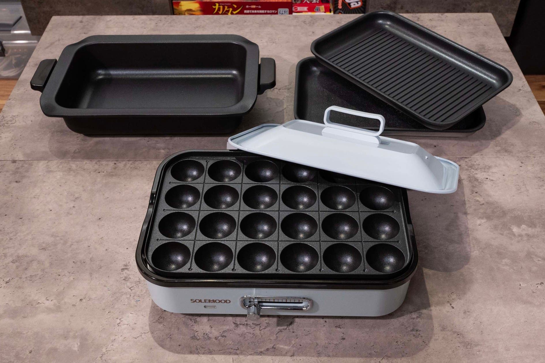 ③多機能ホットプレート：プレート3種（網焼き肉・平面・たこ焼き）の画像1