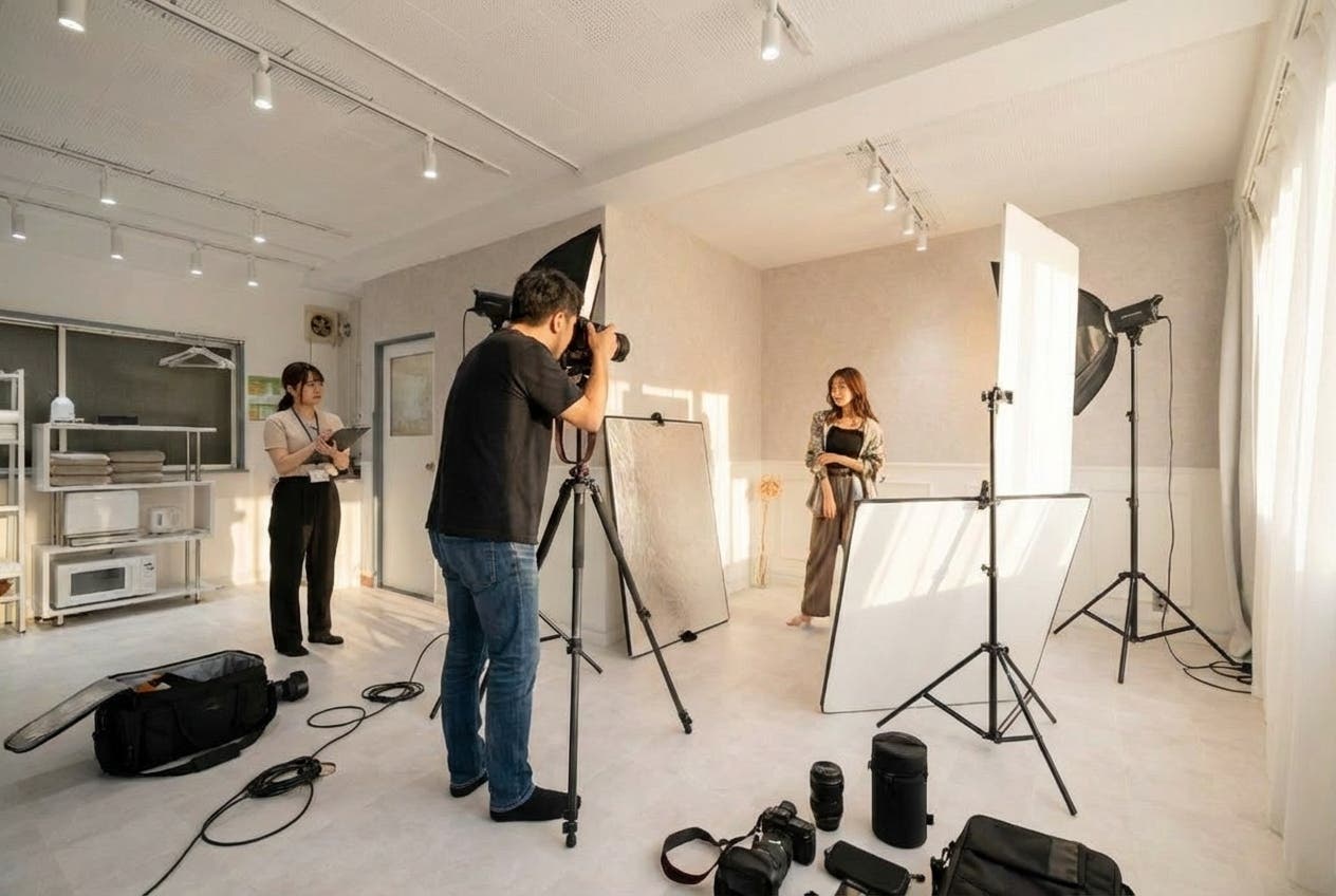 【06✨撮影スタジオ✨撮影機材・小物無料】 神田駅西口3分｜6駅11路線アクセス可🌟モール壁で高級感グッと演出💐ポートレートの写真3