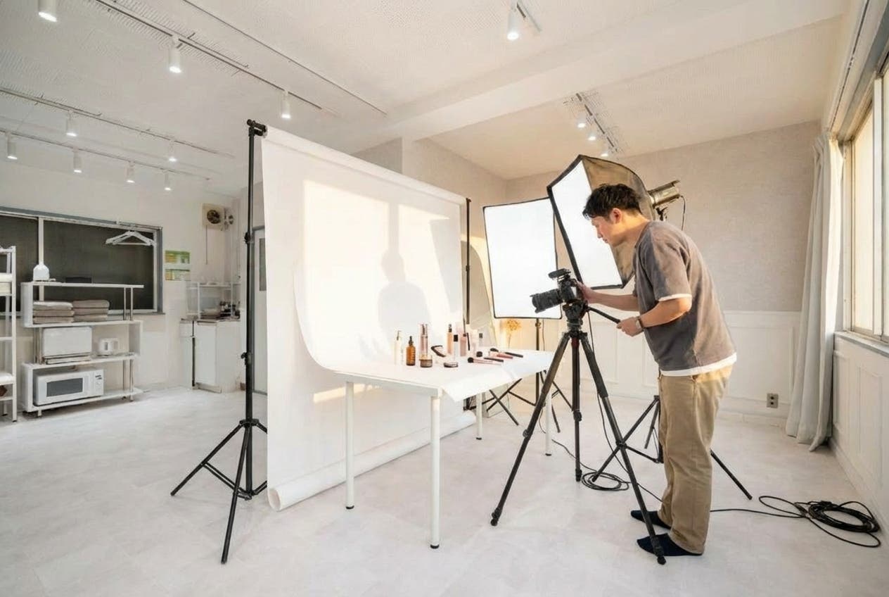 【06✨撮影スタジオ✨撮影機材・小物無料】 神田駅西口3分｜6駅11路線アクセス可🌟モール壁で高級感グッと演出💐ポートレートの写真5