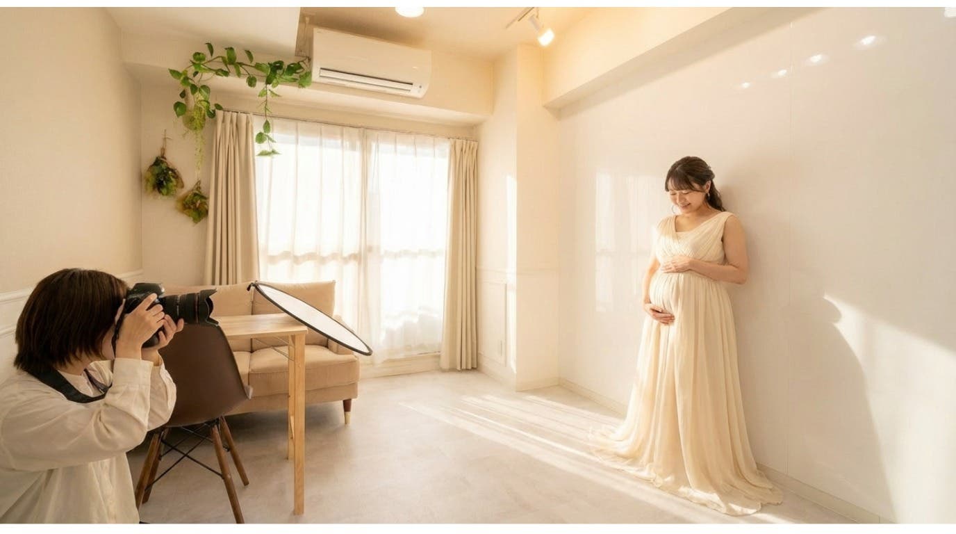 【01,完全貸切の撮影スタジオ/ JR柏３分すぐ💐】自然光◎｜モール壁＆撮影小物｜ポートレート｜ライブ配信＆コスプレの写真1