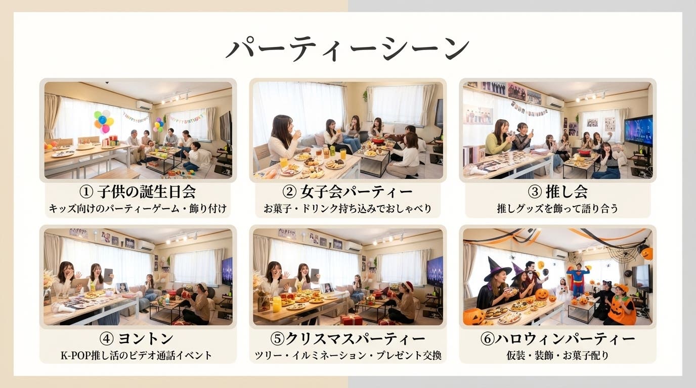 【💐完全貸切のレンタルスペース/取手駅1分すぐ】 韓国風スタイルで高級感をグッと演出✨女子会💑ママ会に最適❤︎最大12名OKの写真5