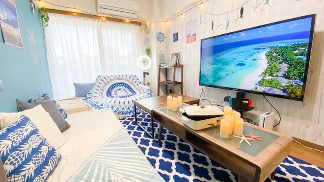 【🐠完全貸切のレンスペ|錦糸町駅4分すぐ】🐠西海岸マリン🐬女子会に最適⛵️人気ゲーム機&ネトフリ視聴 | 最大8名OKの写真1