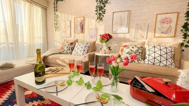 【完全貸切のプライベート空間|錦糸町駅4分すぐ】仏🇫🇷Pariスタイル✨カップル&女子会💃に/最大10名OKの写真4