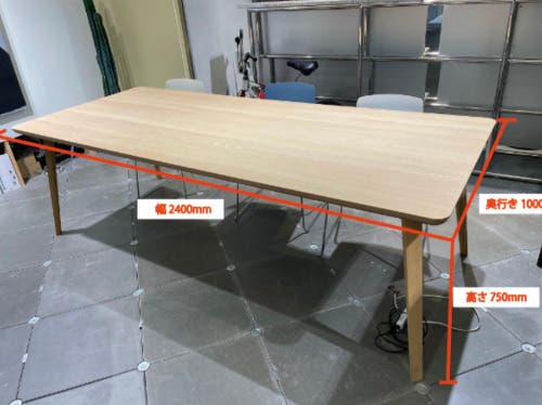 B.長テーブル（木製）の画像1