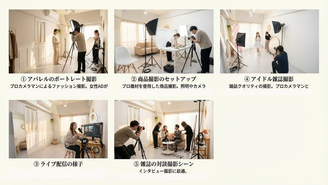 【07💐完全貸切の撮影スタジオ|JR錦糸町駅4分】自然光◎撮影小物無料✨モール壁で高級感グッと演出/ ポートレート✨ 20m²の写真4