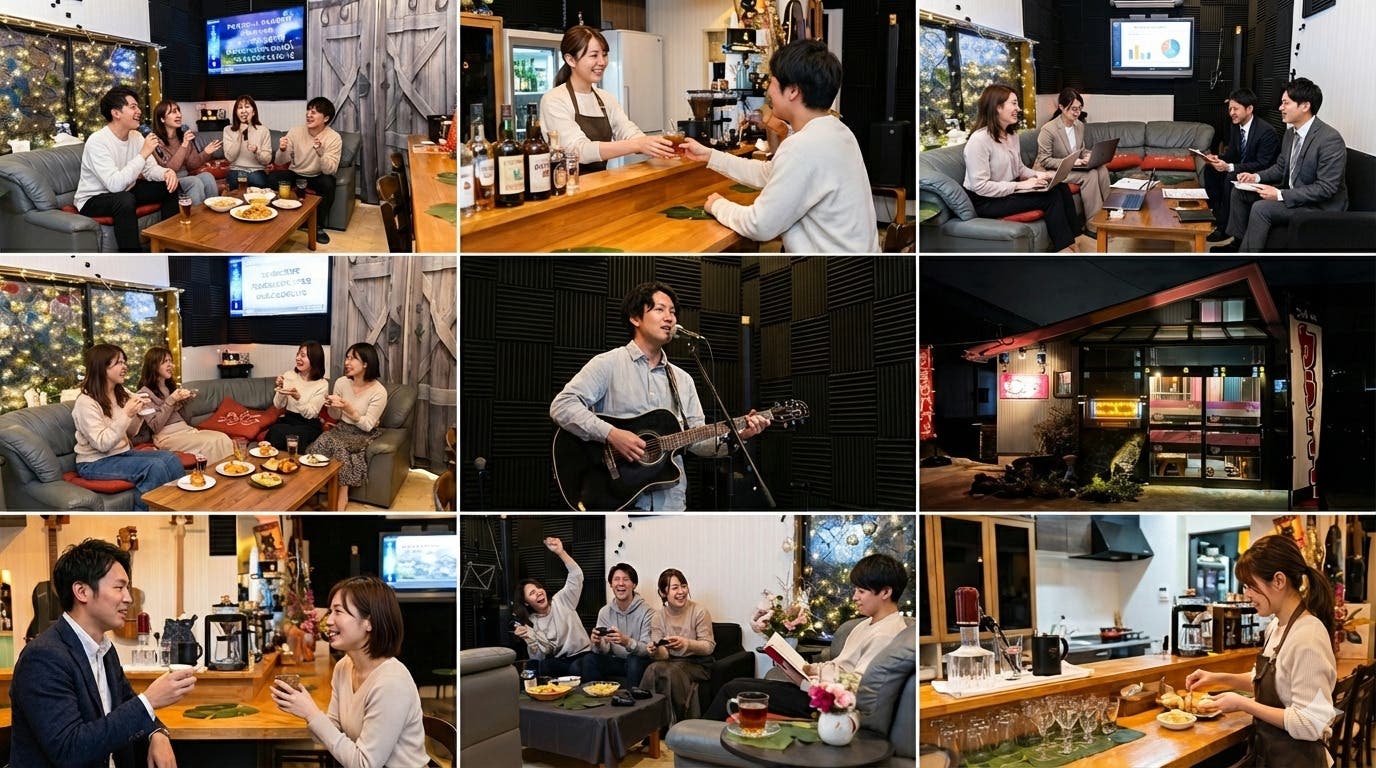 駐車場10台無料・貸し会議室・推し活会・お教室・ママ会・カラオケスタジオ・音楽スタジオ・1日スナック&バー店主の写真5