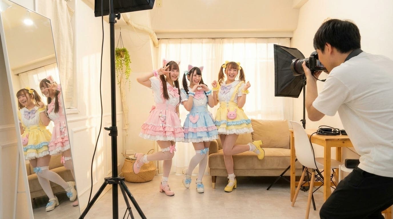 【07💐完全貸切の撮影スタジオ｜JR錦糸町駅4分】自然光◎撮影小物無料✨モール壁で高級感グッと演出/ ポートレート✨ ２0m²の写真6