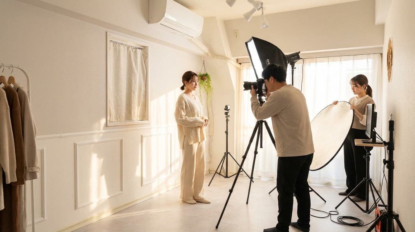 【07💐完全貸切の撮影スタジオ｜JR錦糸町駅4分】自然光◎撮影小物無料✨モール壁で高級感グッと演出/ ポートレート✨ ２0m²の写真8