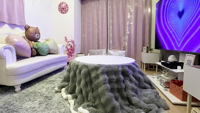 〖期間限定〗バレンタイン装飾×こたつでほっこりパーティー🎂名古屋駅7分🚶♀️最大6名🙆♀️75㌅大型TVの写真1