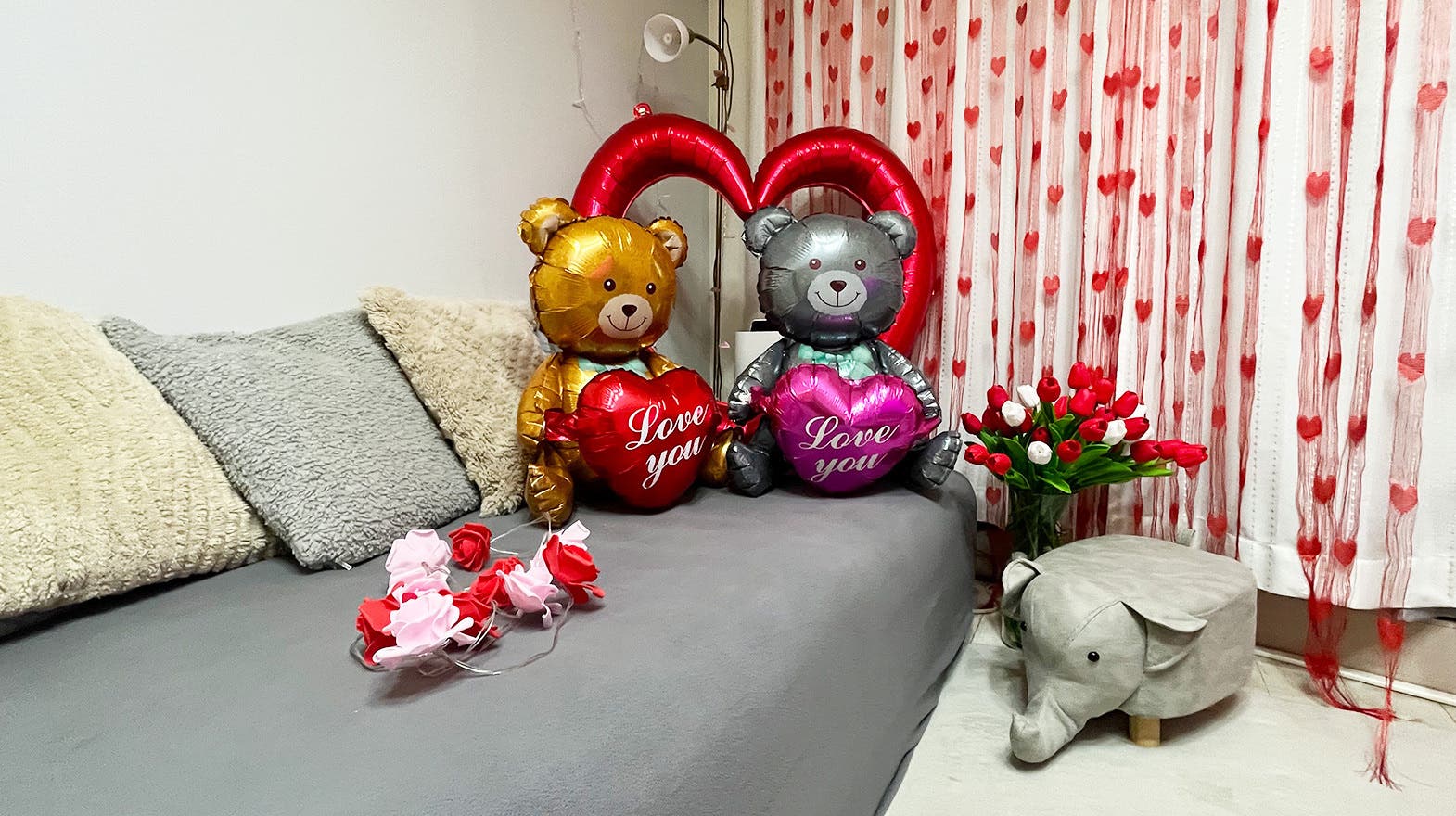 〖期間限定〗バレンタイン装飾×プライベートシアター✨ 最大4名｜55型大型TV｜名古屋駅7分の写真6