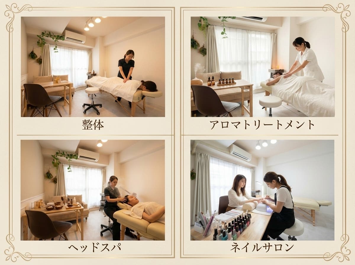 【01💐JR柏駅３分すぐ/ 癒し北欧スタイル✨】完全貸切のプライベートサロン💆‍♀️モール壁で高級感をグッと演出💐の写真4