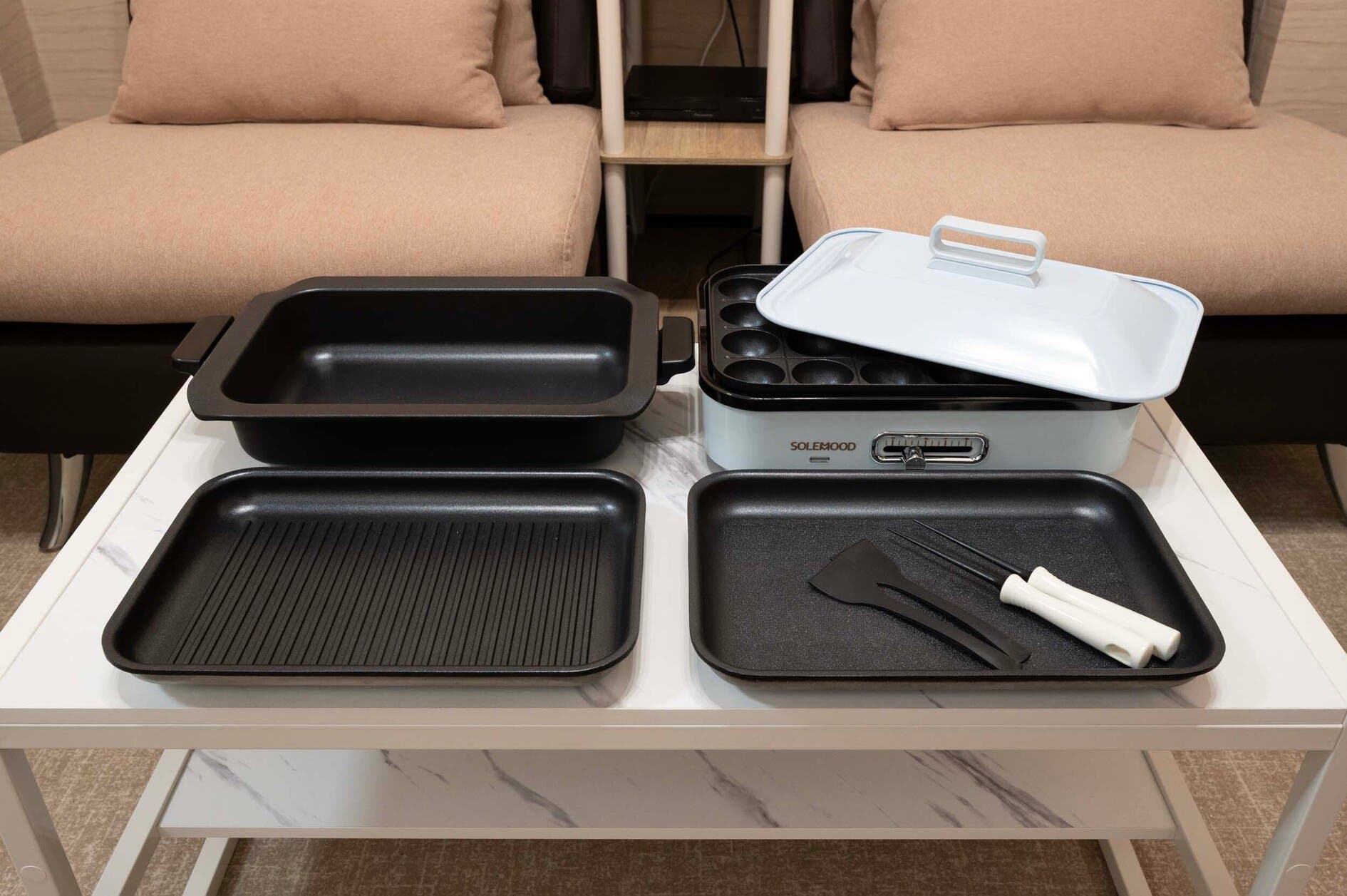 ③多機能ホットプレート：プレート3種（網焼き肉・平面・たこ焼き）の画像1