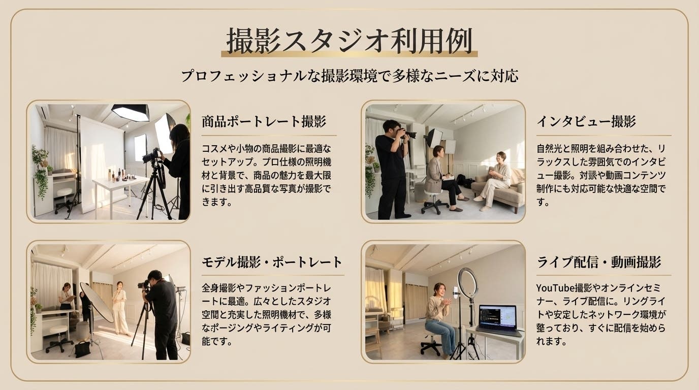 【💐撮影小物無料｜なんば駅5分すぐ】自然光が降り注ぐ完全貸切の撮影スタジオ✨モール壁で高級感グッと演出/ ポートレートの写真4