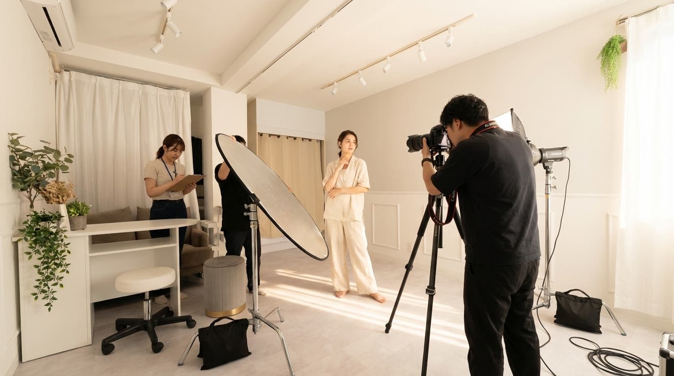 【💐撮影小物無料｜なんば駅5分すぐ】自然光が降り注ぐ完全貸切の撮影スタジオ✨モール壁で高級感グッと演出/ ポートレートの写真3