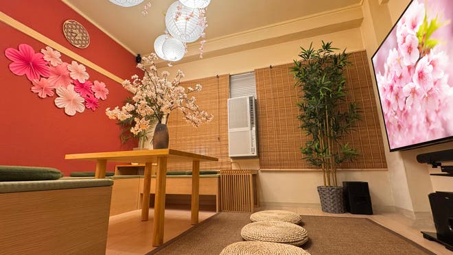 🌸さくら祭り開催中🌸映える和室✕ミニ日本庭園🏮浅草/田原町4分🪭和服•コスプレ撮影•デート•パーティーに⭕️75型TVの写真1