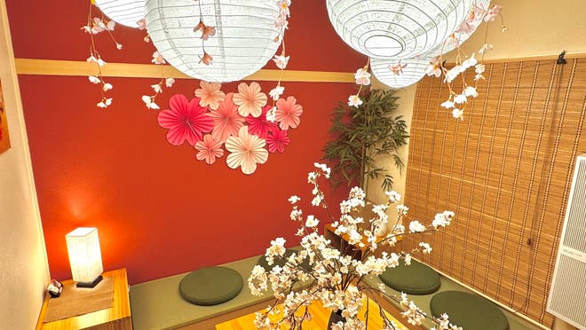 🌸さくら祭り開催中🌸映える和室✕ミニ日本庭園🏮浅草/田原町4分🪭和服•コスプレ撮影•デート•パーティーに⭕️75型TVの写真9