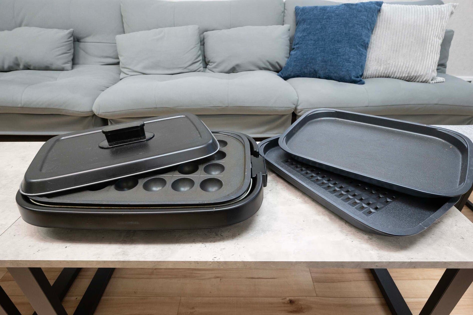 ③多機能ホットプレート：プレート3種（網焼き肉・平面・たこ焼き）の画像1