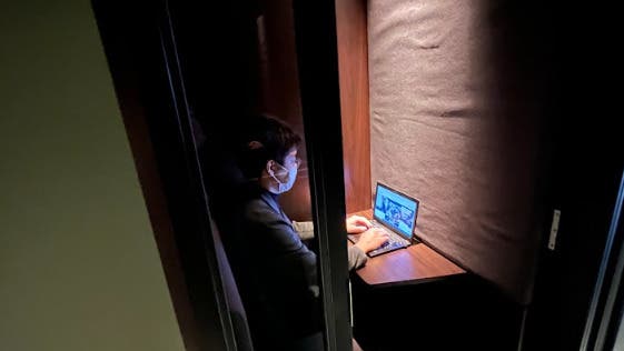 【1名個室ブースBooth.B】五反田駅徒歩3分/ワークボックス/電源Wi-Fiフリードリンク完備◎/Web会議の写真2