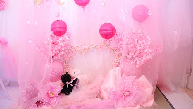 要町駅徒歩4分の可愛いレンタルスペース♡ピンクの桜のお部屋🌸ポートレート撮影🤍コスプレ🤍推し活🤍女子会の写真4