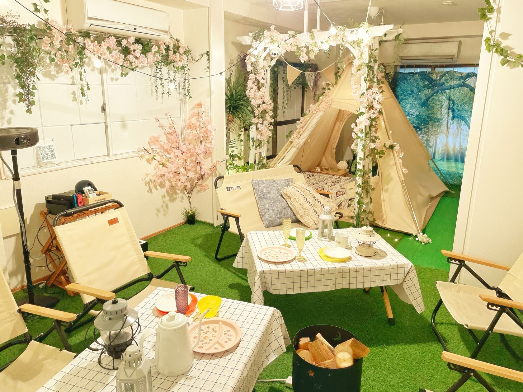 気温☀️や天気☔️を気にせずBBQ🏕100㌅プロジェクター✨たこパ/歓送迎会/デート【スーパー1分】の写真1