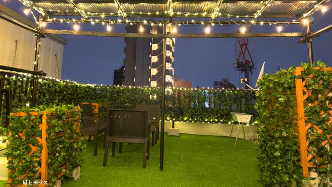 【屋上テラスBBQ】十条駅8分|20名OK|24時間利用可|女子会・誕生日会・大学サークル|雨天OK屋根付の写真6