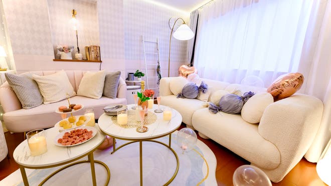 ✨大人かわいい世界観🤍ラグジュアリー女子会🍾 100㌅鑑賞会&Switch🎮生誕祭にも🍰どこから撮っても写真映え📸の写真4