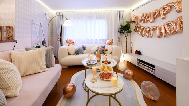 ✨大人かわいい世界観🤍ラグジュアリー女子会🍾 100㌅鑑賞会&Switch🎮生誕祭にも🍰どこから撮っても写真映え📸の写真3