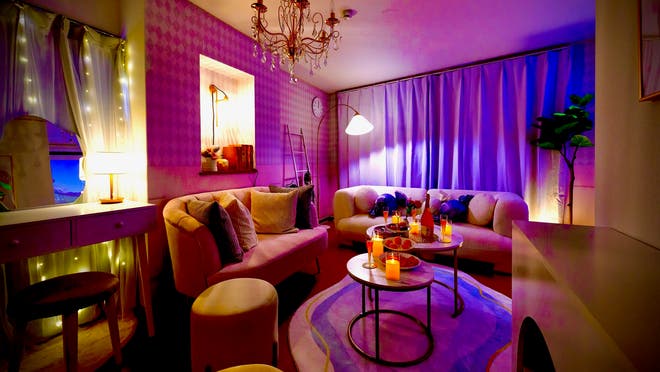 ✨大人かわいい世界観🤍ラグジュアリー女子会🍾 100㌅鑑賞会&Switch🎮生誕祭にも🍰どこから撮っても写真映え📸の写真5