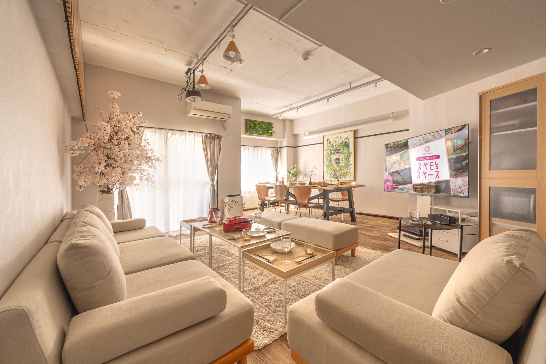 スペモ🌿歓送迎会😆プロジェクター🎬パーティー✨️ママ会🍳女子会🌸映画鑑賞🎮打ち上げ🍺200_Oasis大久保の写真1